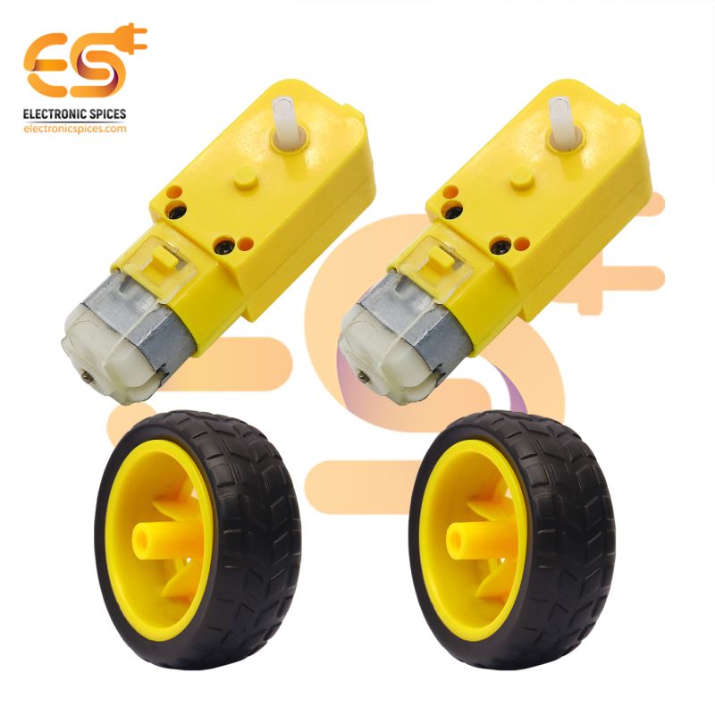 Buy DIY Robot Smart Car Kit with Speed Encoder, 2 Wheels, and Battery ...