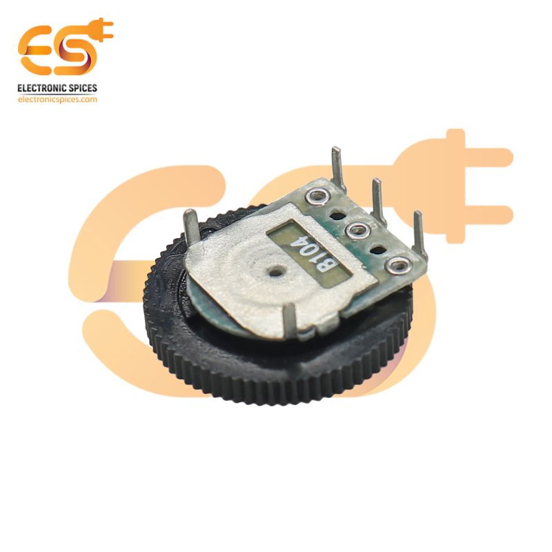 Buy 100K Ohm 3 Pin Round Dial Rotary Potentiometer Pack of 50pcs