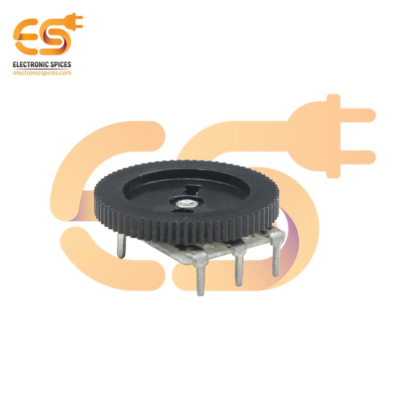 Buy 500K Ohm 3 Pin Round Dial Rotary Potentiometer Pack of 10