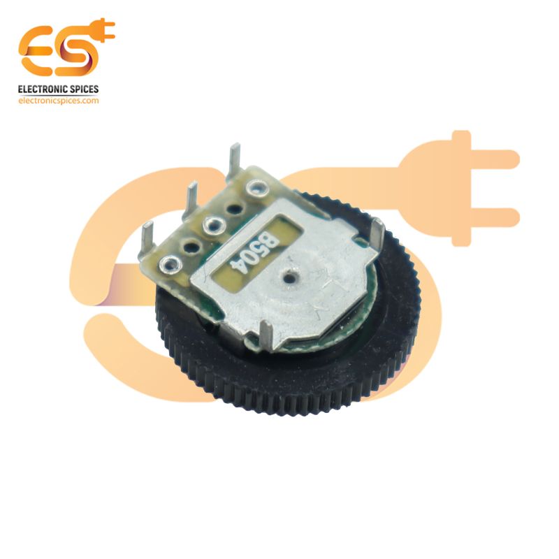 Buy 500K Ohm 3-Pin Round Dial Rotary Potentiometer - Pack of 100 ...