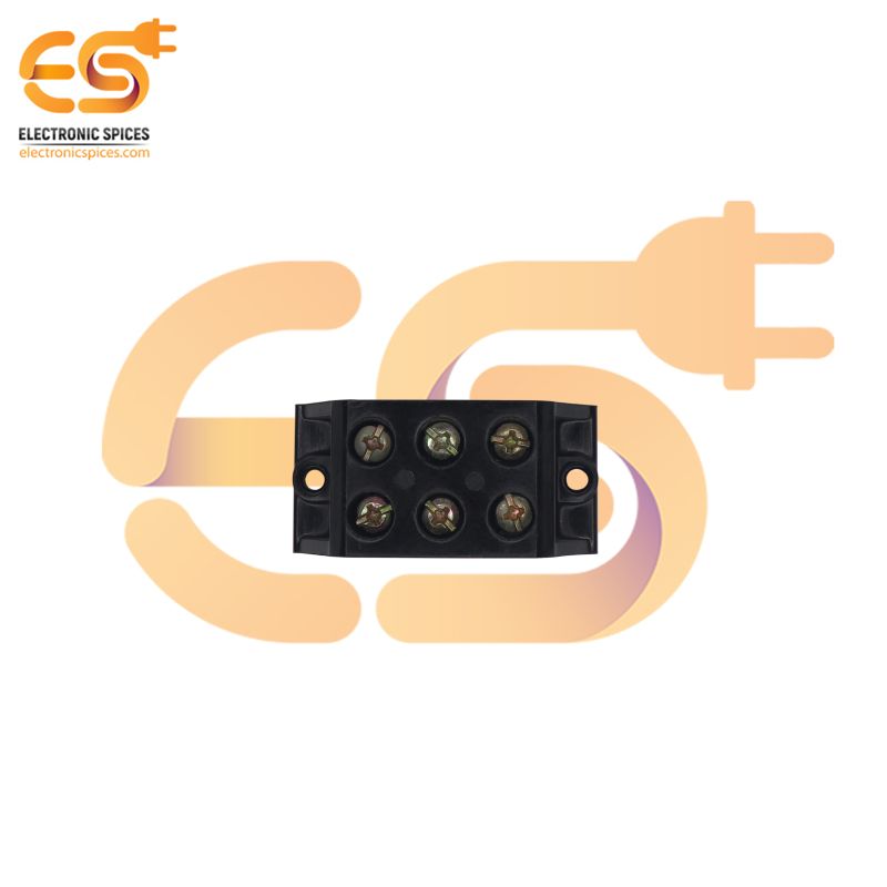 Buy 3 Way 30A Bakelite Heavy Duty Connector Strip Black Screw Terminal