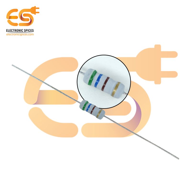 Buy 20 pcs 560 Ohm 1- Watt, ±5% Tolerance MF Through-Hole Resistors ...
