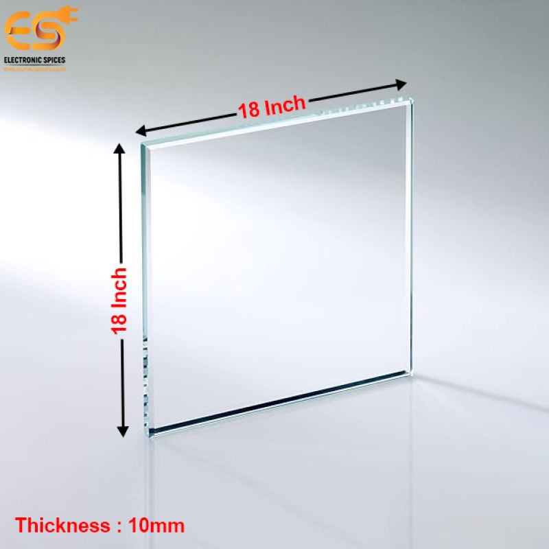 Buy 10mm Square Shape Transparent Clear Acrylic Sheet 18 x 18 Inch