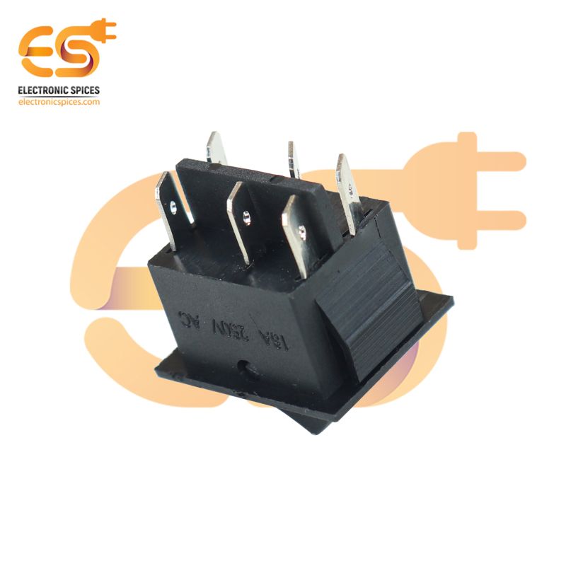 Buy 16A 250V AC On Off On DPDT 6 Pin Momentary Power Rocker Switch ...