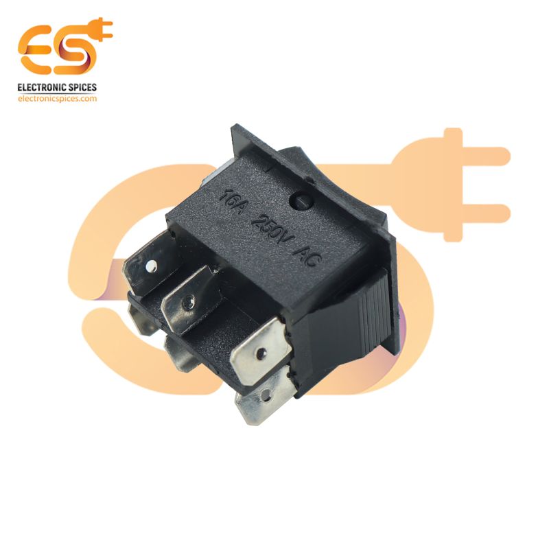 Buy 16A 250V AC On Off On DPDT 6 Pin Momentary Power Rocker Switch ...