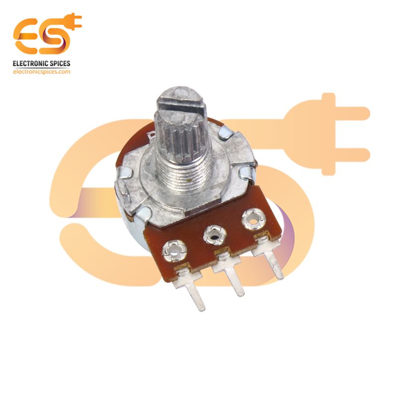 5K 3 Pin Round Shaft Rotary Potentiometer Volume Pot with Knob (Pack of 4)