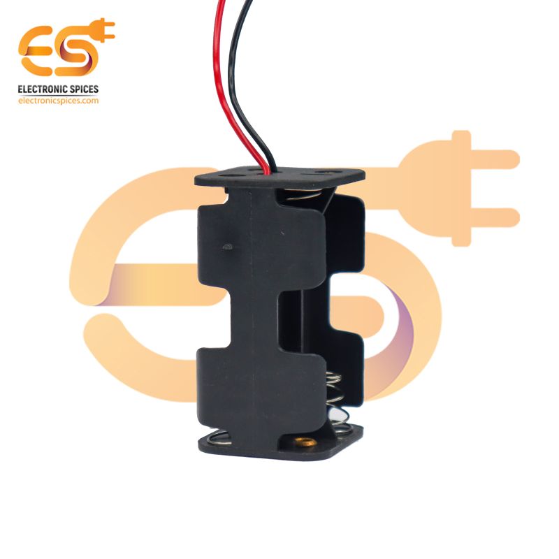 AA 4-Cell Battery Holder with Alligator Clips | Hard Plastic Case | 6V ...