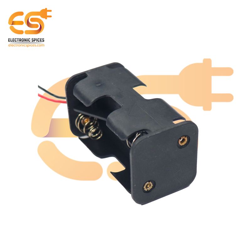 AA 4-Cell Battery Holder with Alligator Clips | Hard Plastic Case | 6V ...