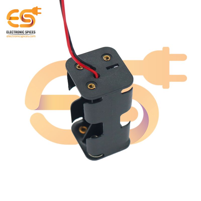 AA 4-Cell Battery Holder with Alligator Clips | Hard Plastic Case | 6V ...