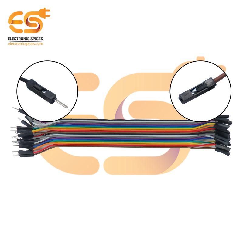 Combo of Multicolor Jumper Wire Cable (20pcs Each) | Electronic Spices