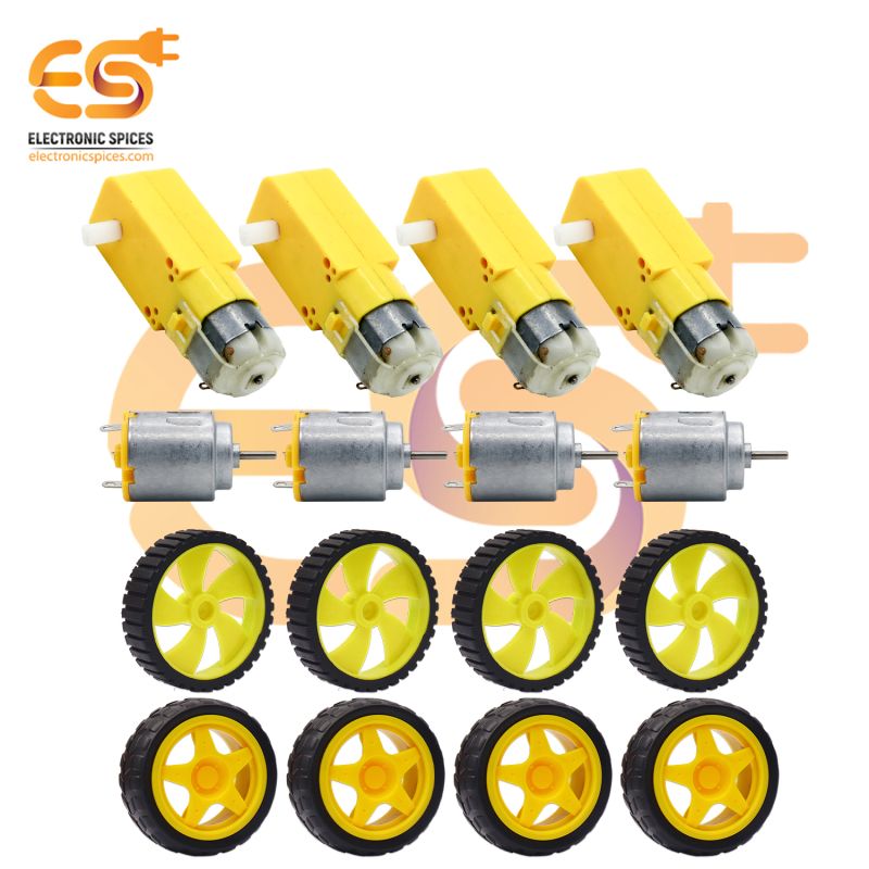 Buy Dual Shaft Motor & Robot Wheel for School Science Project Kit