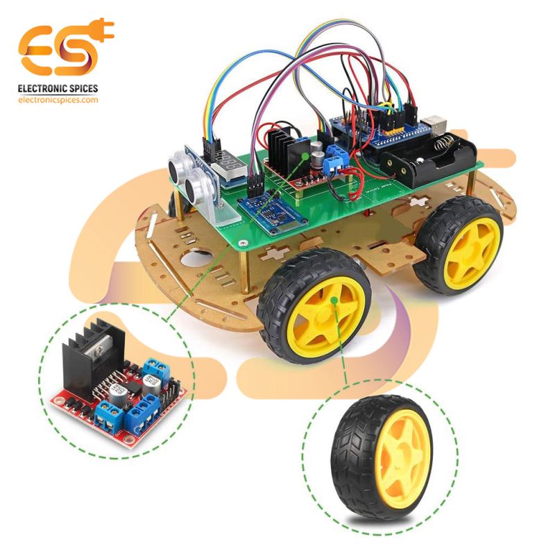 Buy Combo of L298N Motor Drive Controller, BO Motor, BO Wheel at ...