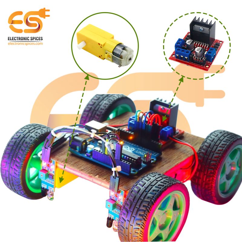 Buy Combo of L298N Motor Drive Controller, BO Motor, BO Wheel at ...