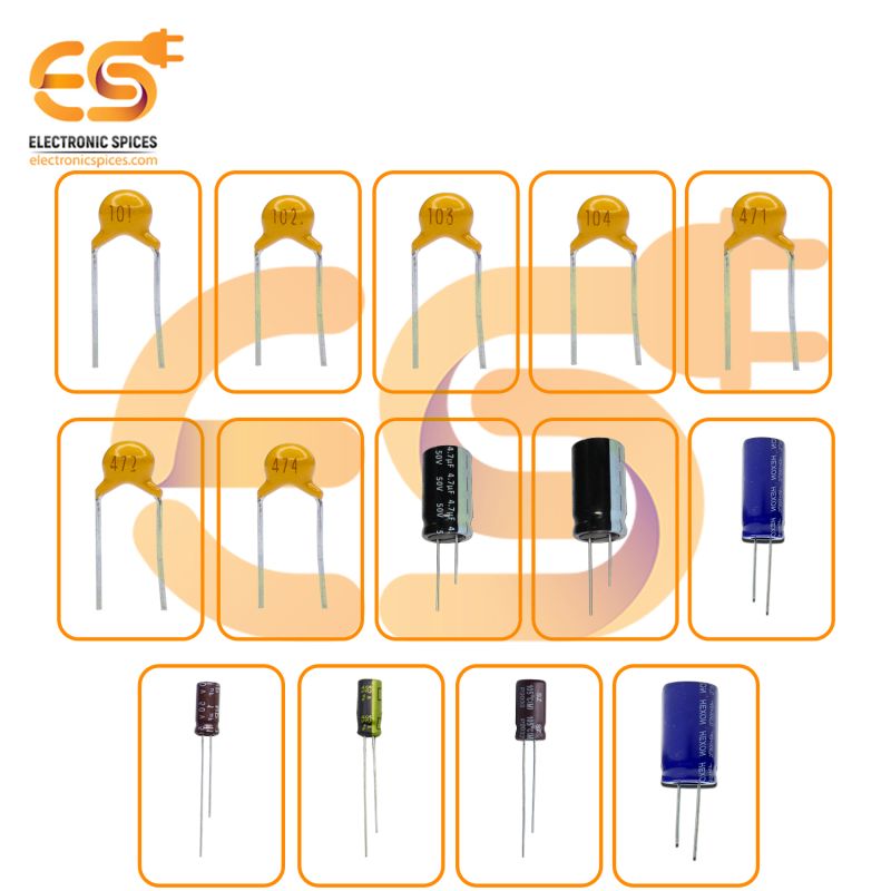 Buy Combo of 14 Labeled Capacitor Components 355pcs Assorted at ...