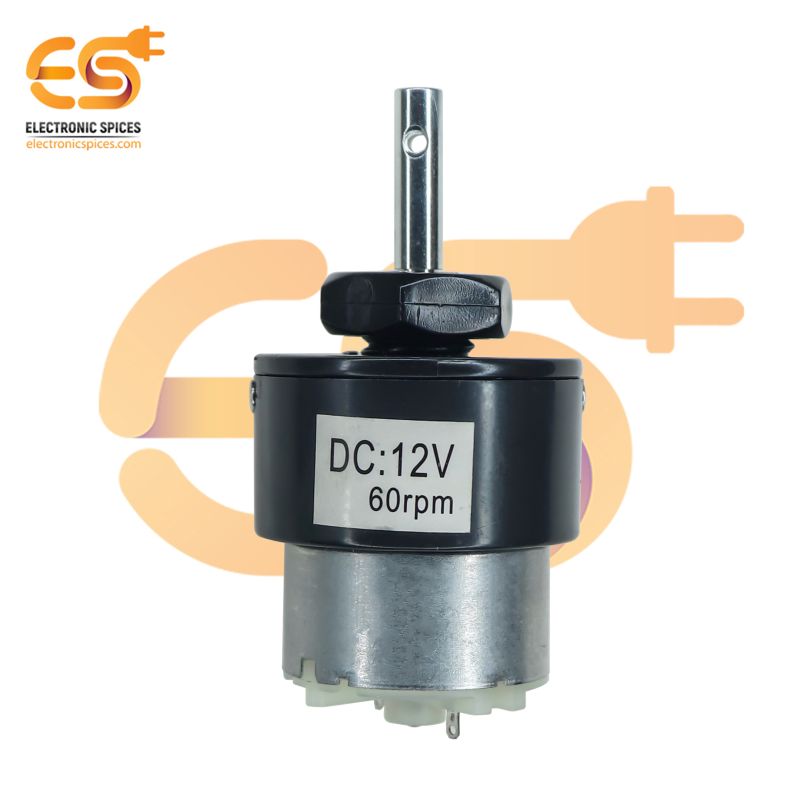 Buy 12V 60 rpm Heavy Duty Geared Dc Motor at Electronic Spices