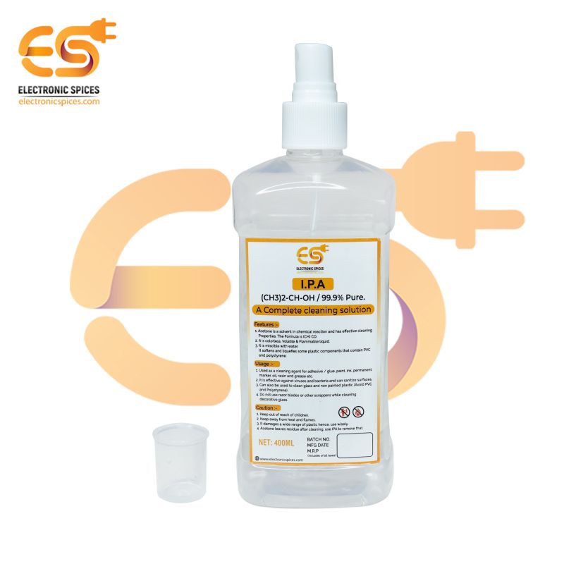 Buy 400ml ISO-Propyl Alcohol IPA 99% Purity Cleaning Solution for ...